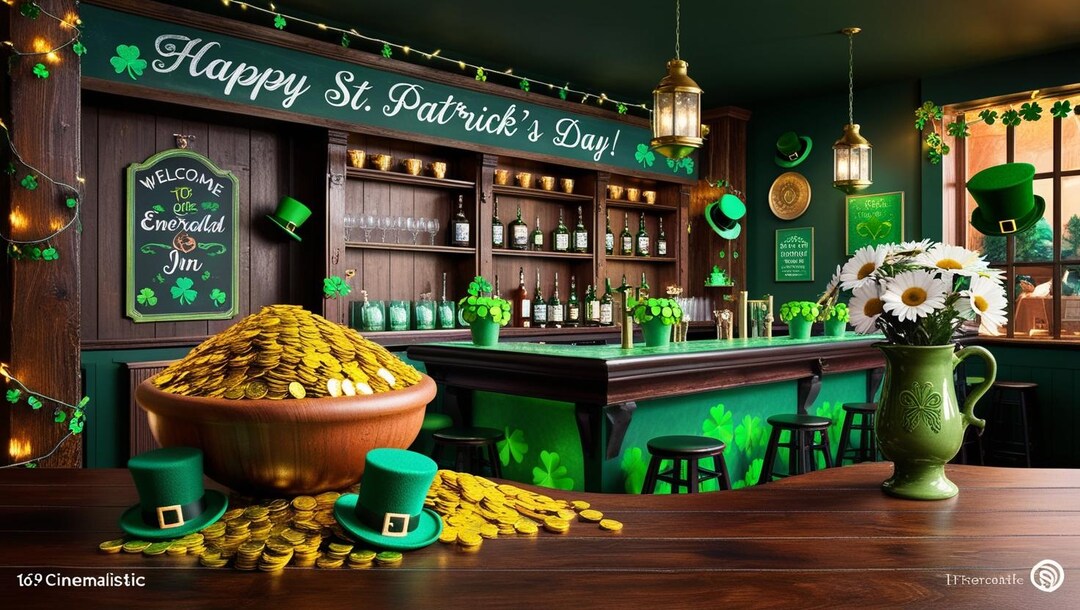 St. Patrick's Day Virtual Background - Etsy