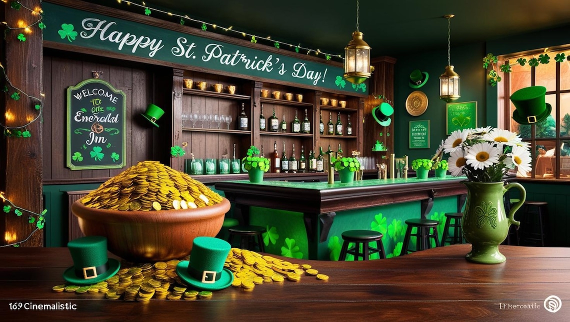 St. Patrick's Day Virtual Background - Etsy