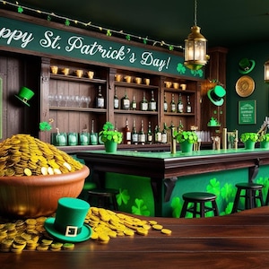 St. Patrick's Day Virtual Background - Etsy