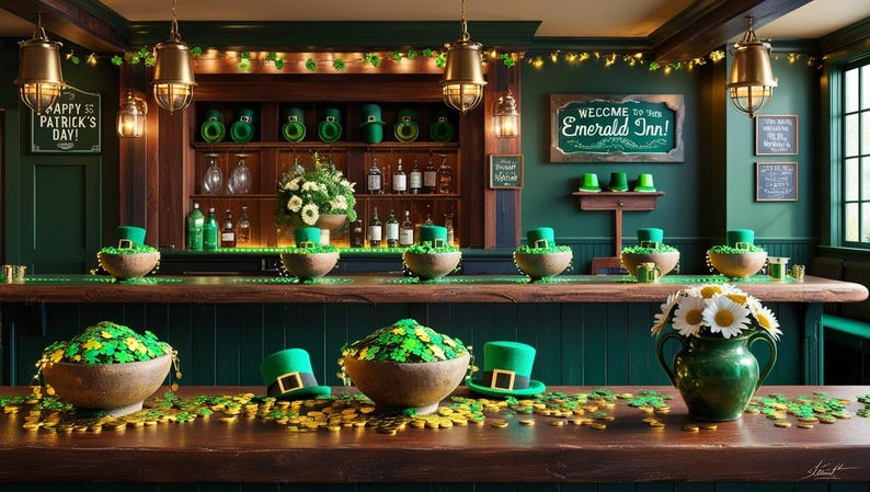 St. Patrick's Day Virtual Background - Etsy