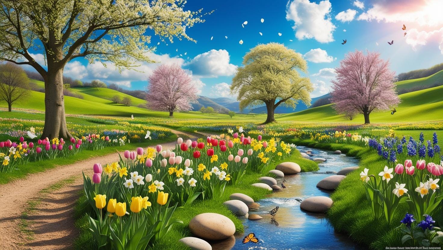 Spring in the Park Virtual Background Pack 1 - Etsy