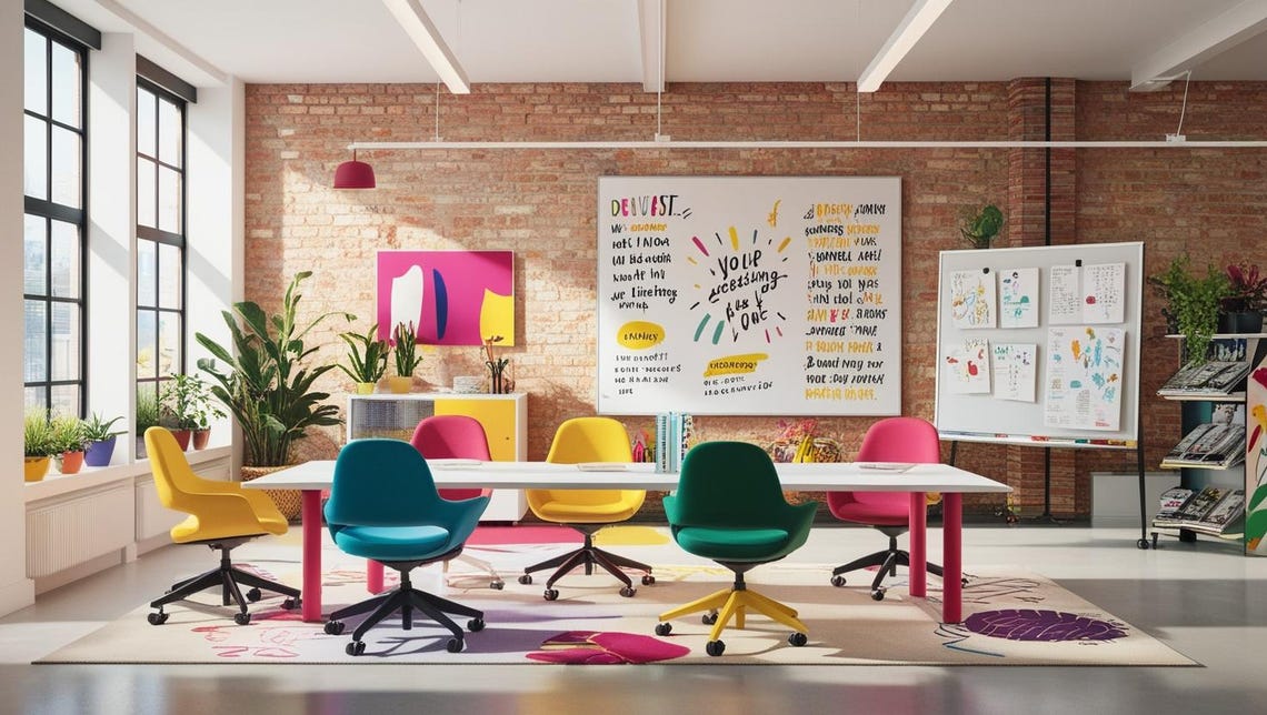 The Vibrant Modern Office Virtual Background Pack 1 - Etsy