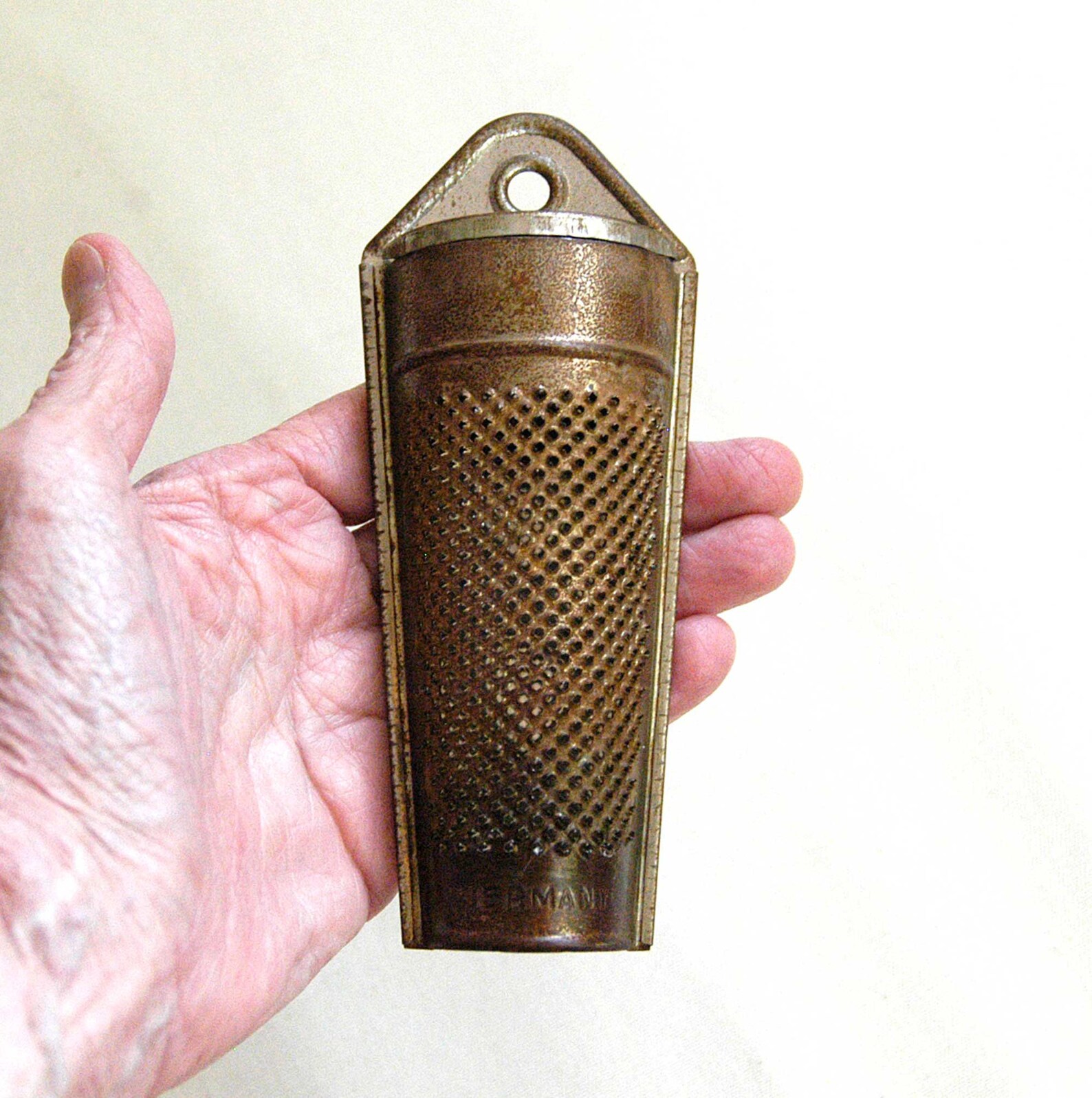 Nutmeg Grater Antique Tin Metal Spice Grinder, Made in Germany Zester ...