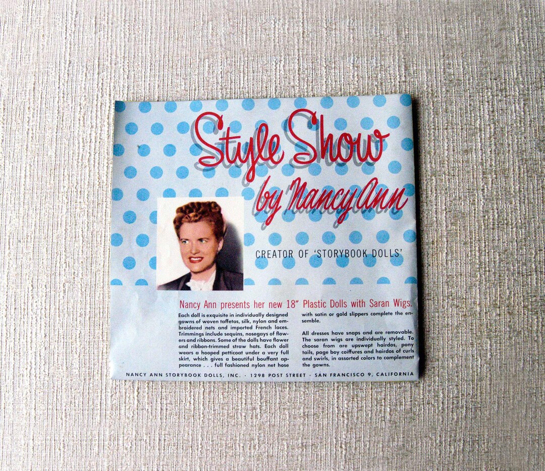 Nancy Ann Style Show Doll Brochure by Storybook Dolls Company Founder ...
