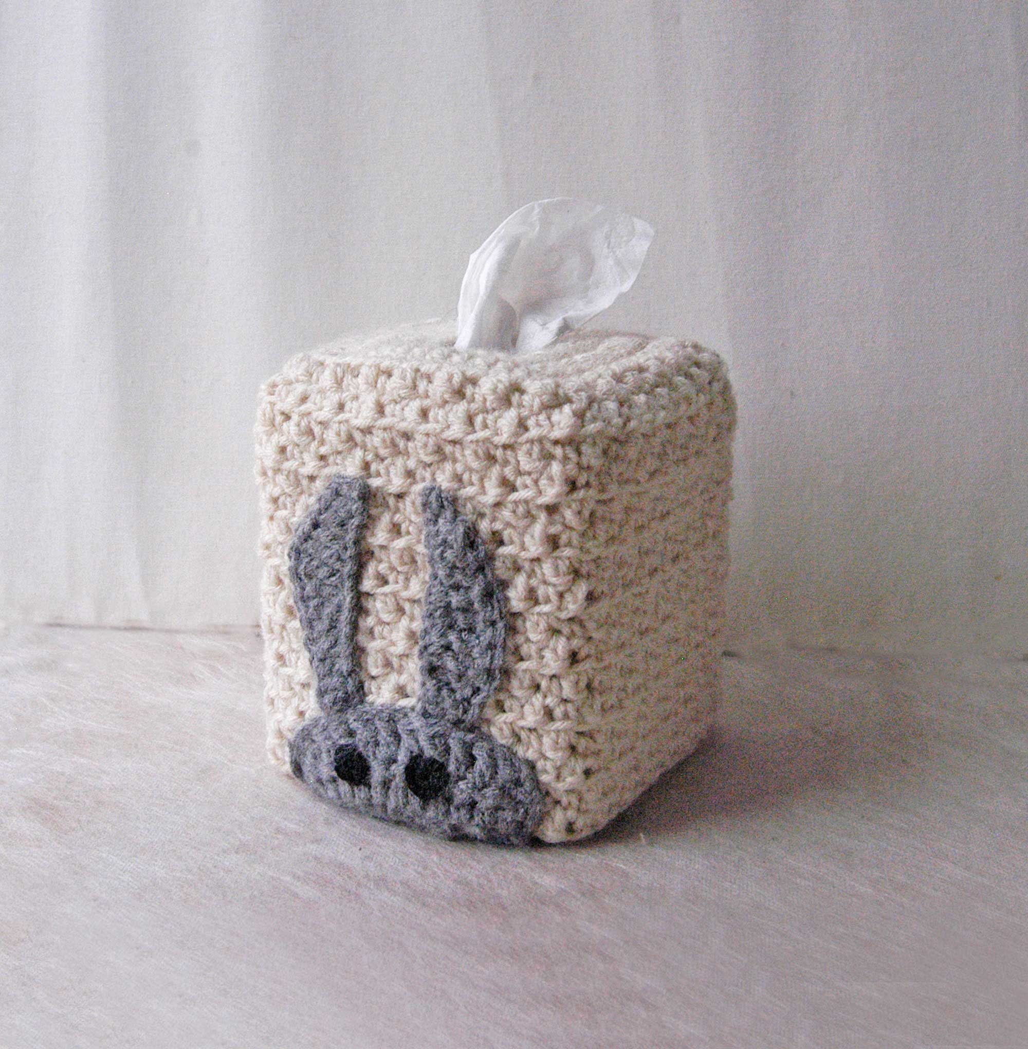 Rabbit Tissue Box Cover Peekaboo Bunny Rabbit Crochet Cozy, Square Cube ...