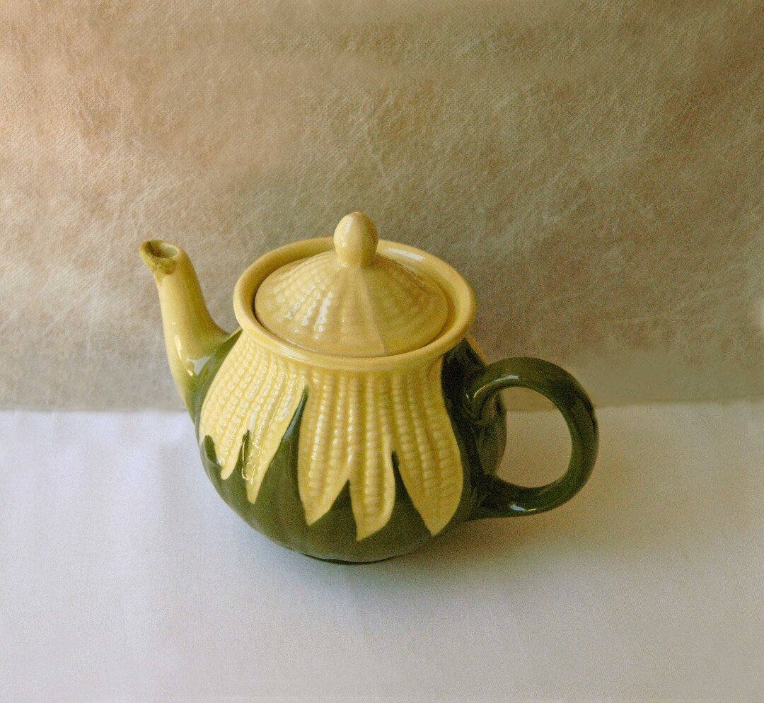 Shawnee Teapot and Lid Corn Tea Pot Ceramic Pottery Farmhouse Kitchen ...
