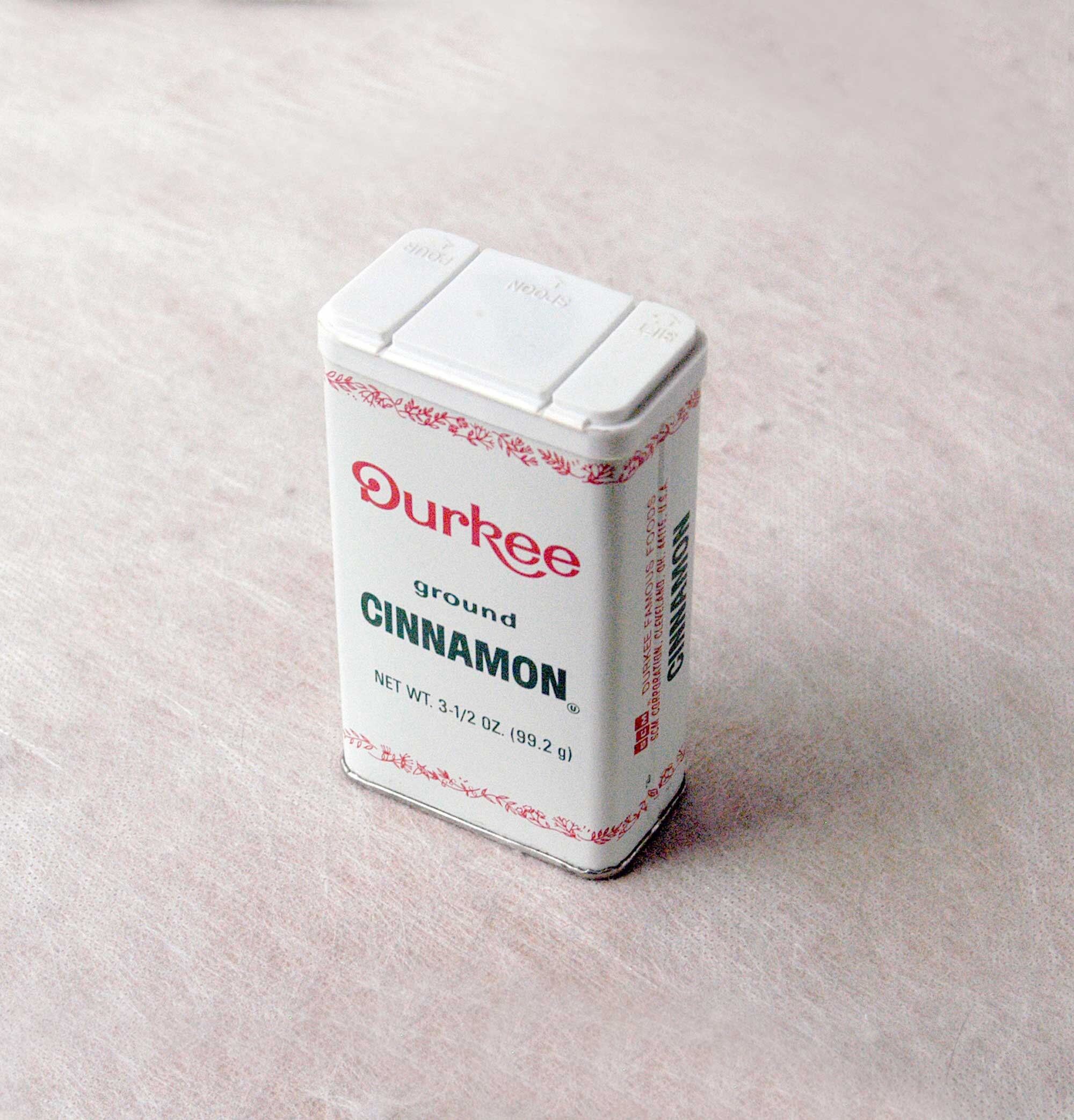 Durkee Cinnamon Tin Can Vintage Spice Food Seasoning Container, Tall ...