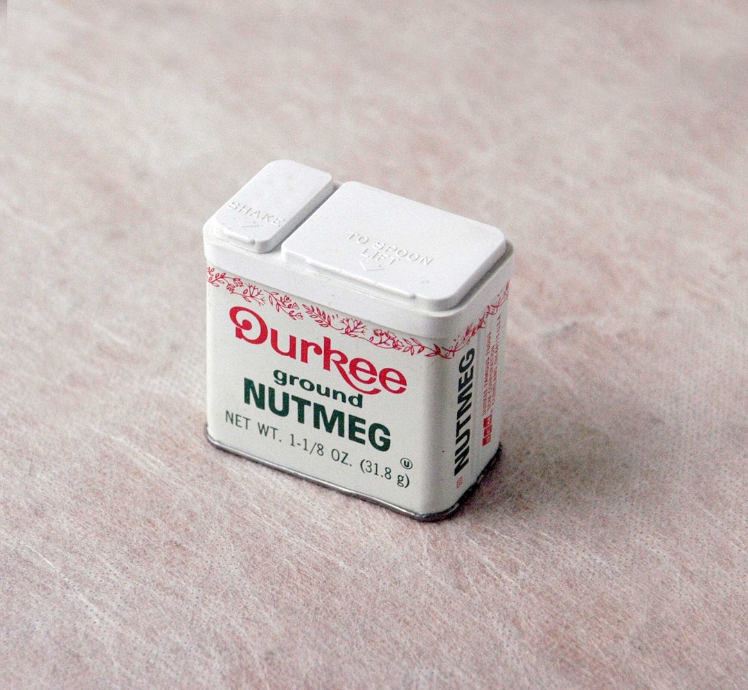 Durkee Ground Nutmeg Tin Can Vintage Spice Food Seasoning Container ...