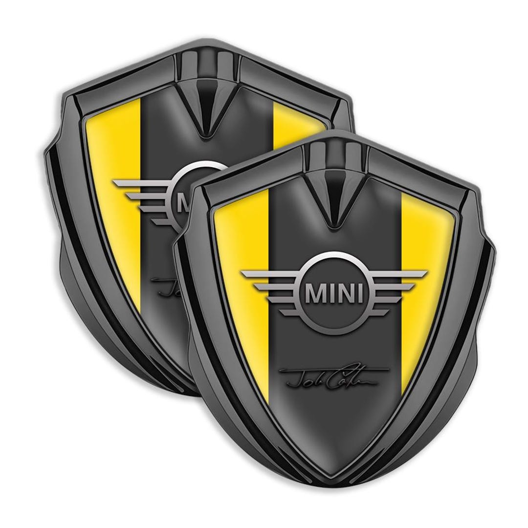 Mini Car Badge Sticker 3D Metal Emblem Gel Domed Shield Gel Glossy ...