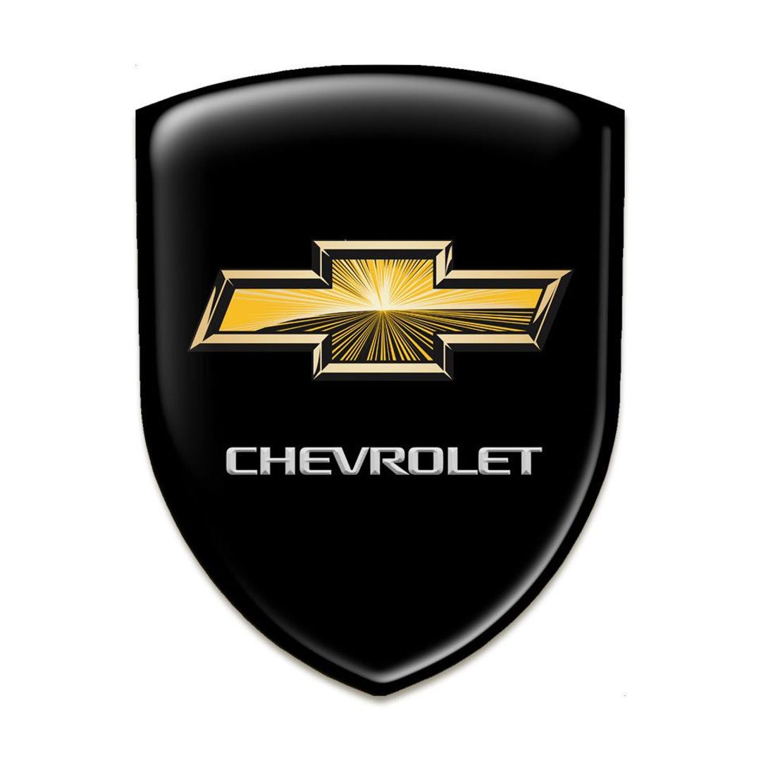 Chevrolet 3D Gel Shield Sticker Emblem– Glossy Domed Car Badge for Hood ...