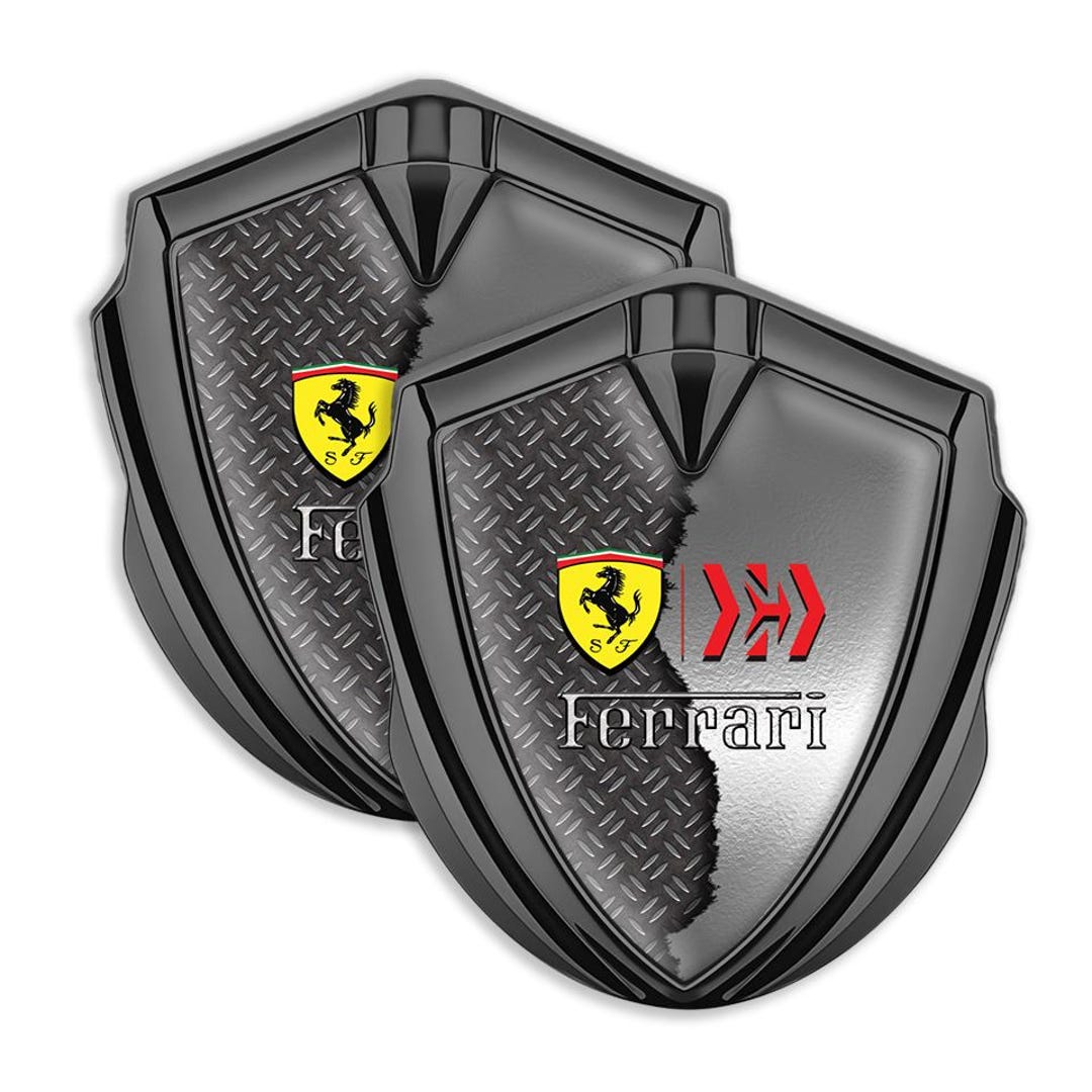 Ferrari Logo Metal Emblem: Glossy Car Sticker Decal - Etsy