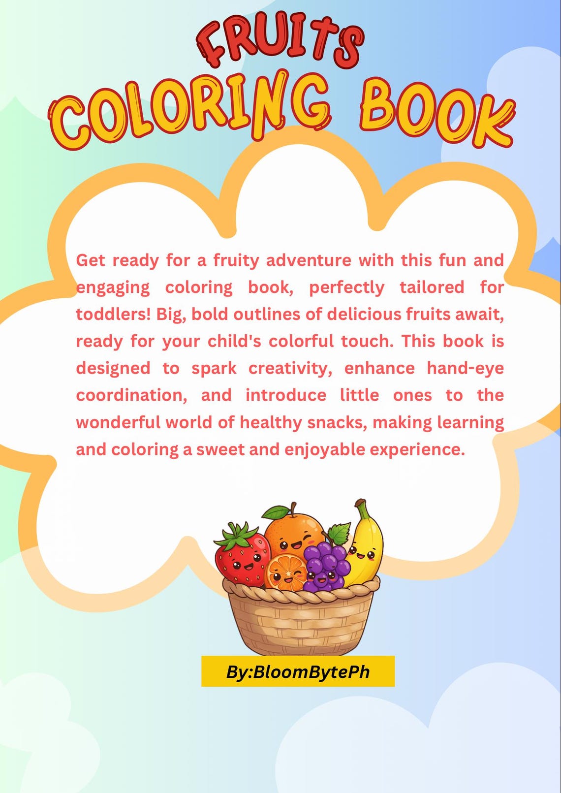 Fruits Coloring Book - Etsy