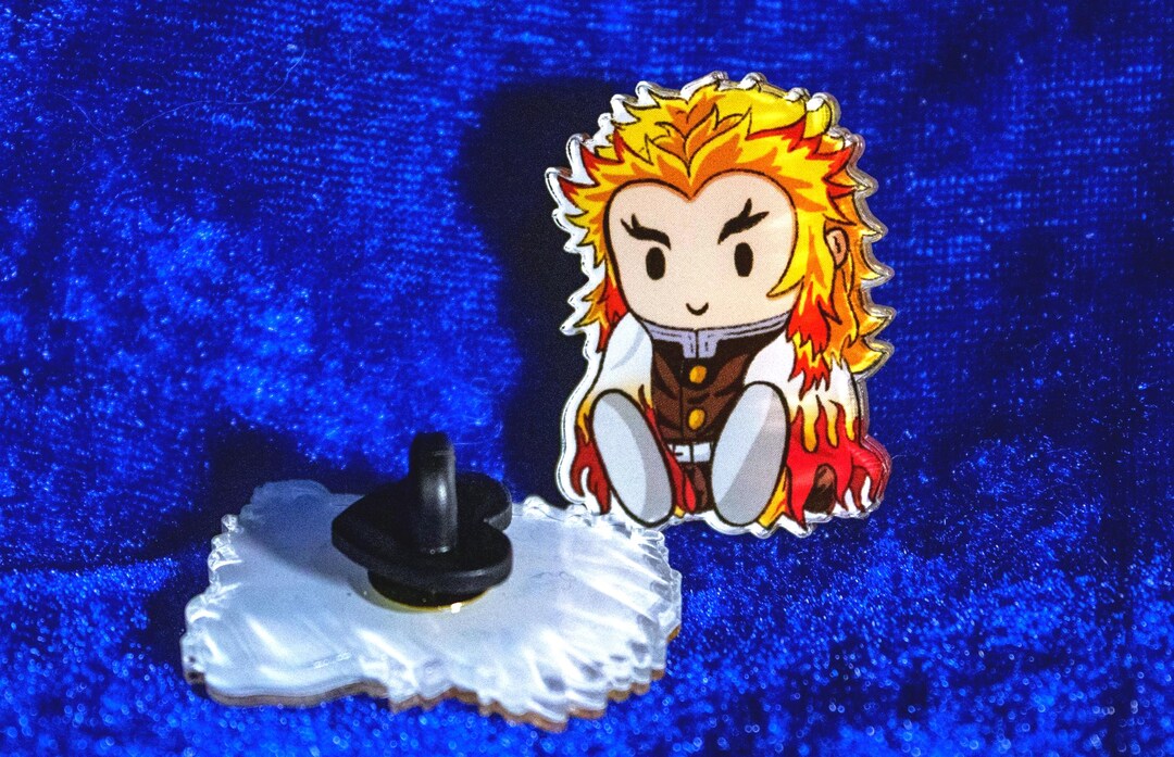 Rengoku - Demon Slayer Ragdoll Acrylic Pin - Etsy Canada