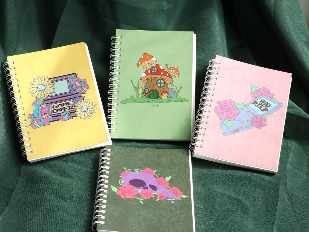 Blank Page Spiral Notebook - Vaporwave - Cottegecore - Goblincore - Etsy