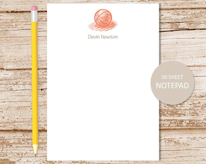 Personalized notepad . basketball note pad . basketball | Etsy