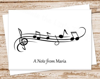 Music Note Cards | Etsy