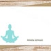 Personalized yoga note cards . notecards . yoga meditation . | Etsy