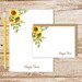 Personalized Stationery Set . Watercolor Sunflowers . Notepad - Etsy