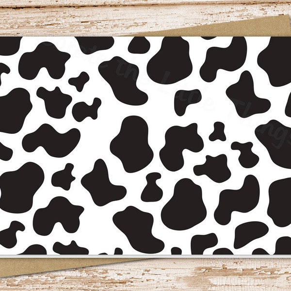 Cow Print Note Cards - Etsy