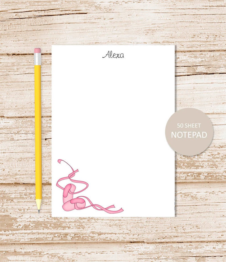 Personalized Notepad . BALLET . Toe Shoes Note Pad . Ballerina | Etsy