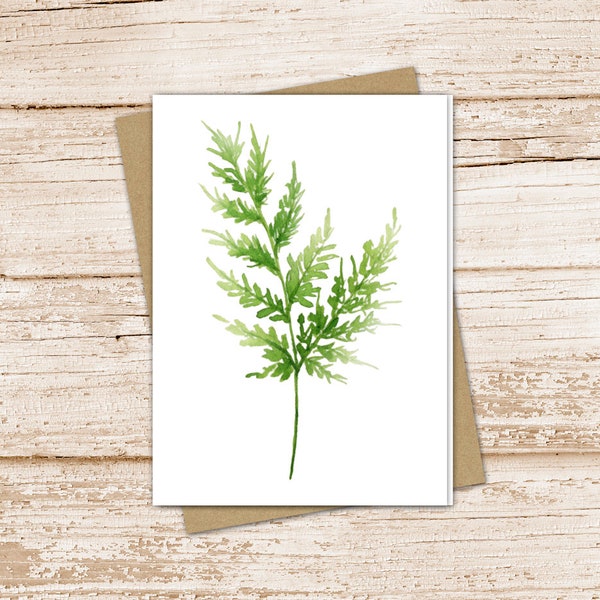 Watercolor Fern - Etsy