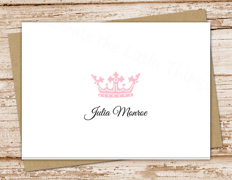 Crown Note Cards Notecards . Personalized Stationery - Etsy Ireland