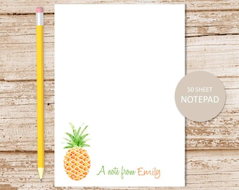 Personalized Notepad Pineapple Notepad for Kids Tropical Notepads Stationery Gifts for Children ...