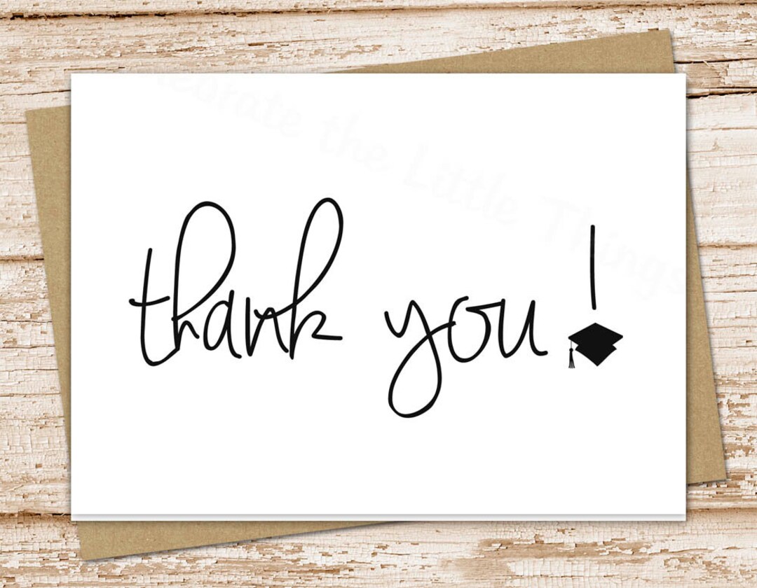Graduation Thank You Cards: Grad Cap Stationery, Color Choices - Etsy