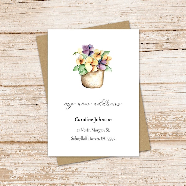 New Address Card - Etsy
