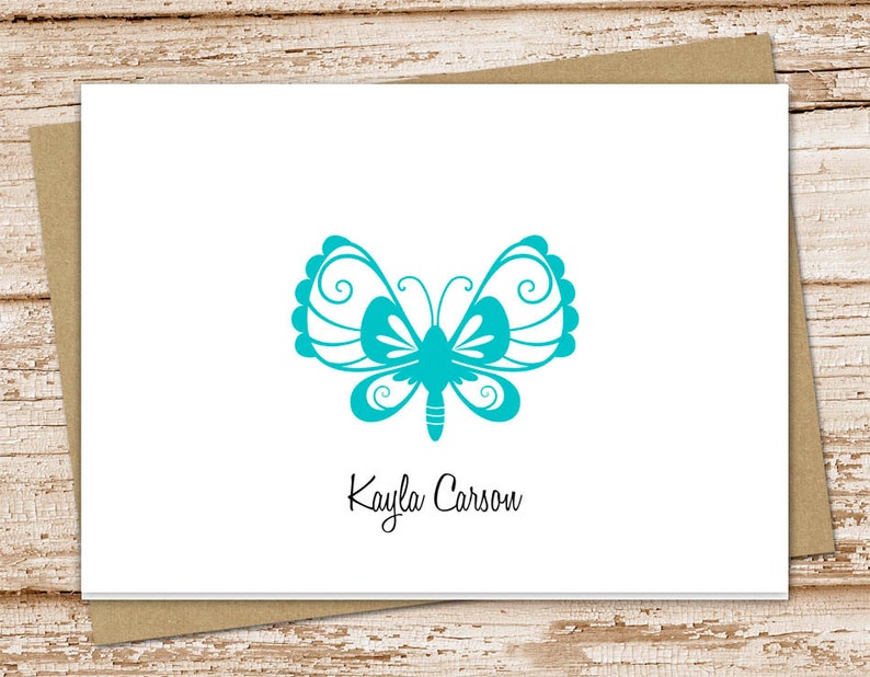 Personalized butterfly note cards . butterfly notecards . | Etsy