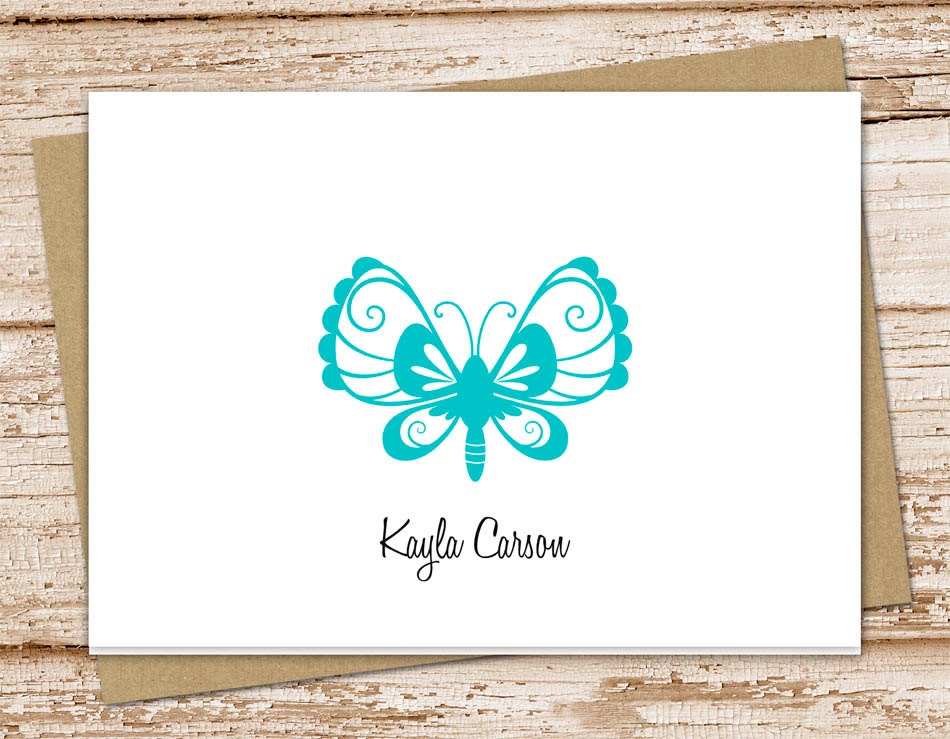 Personalized butterfly note cards . butterfly notecards . | Etsy