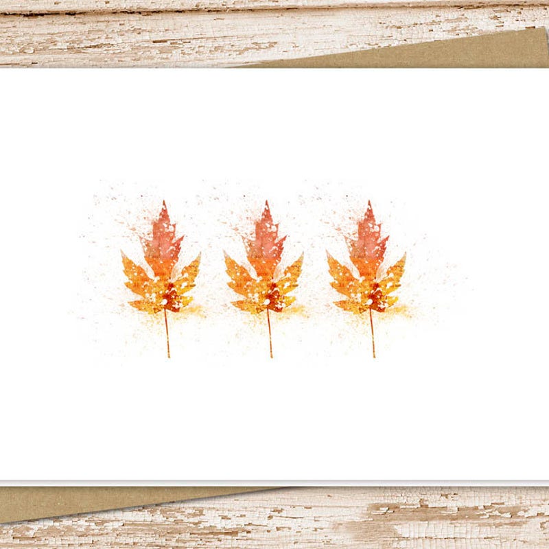 Autumn Leaves Cards - Etsy