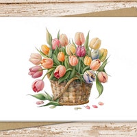 Spring Tulip Photo Cards - Etsy