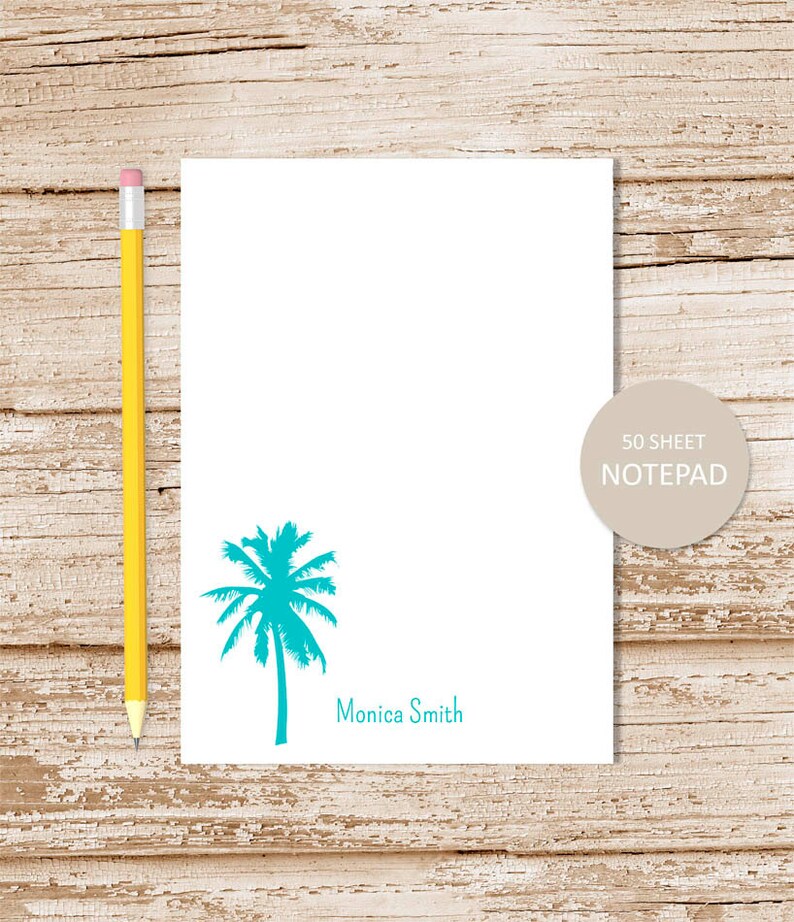 Personalized Notepad . PALM TREE . Notepad . Tropical Note Pad - Etsy