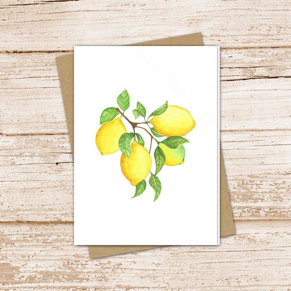 Lemon Watercolour Stationary - Etsy