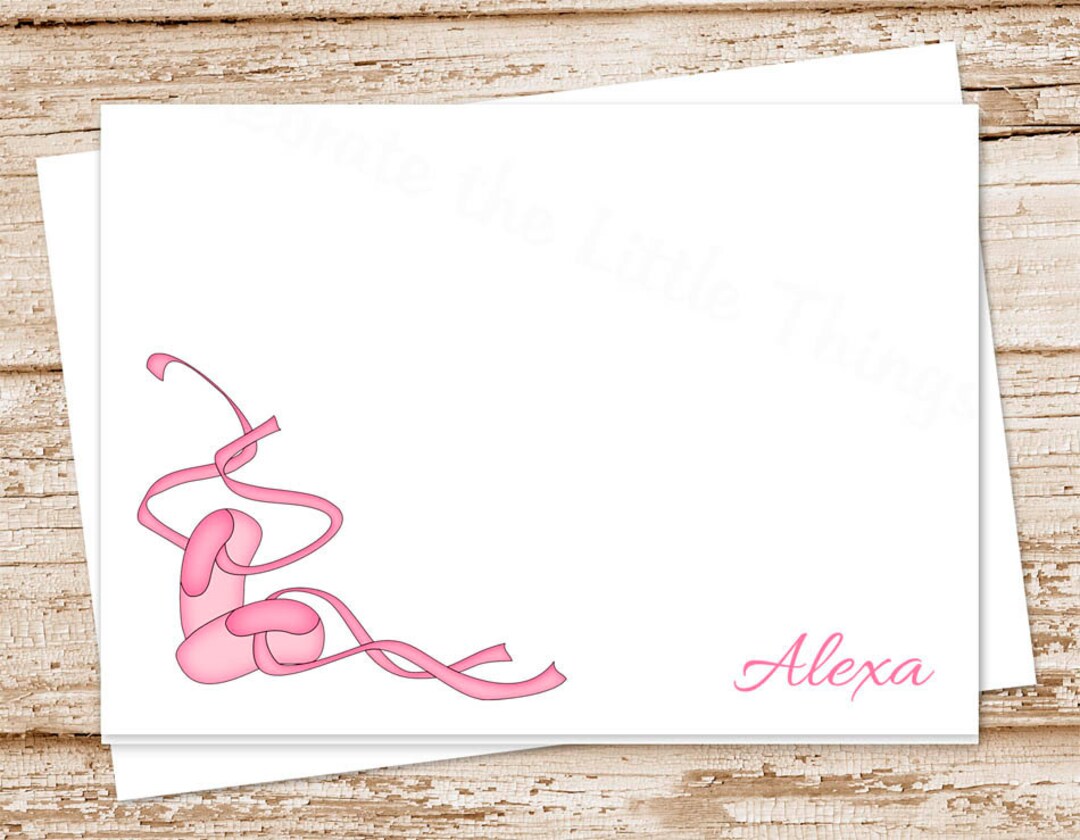 Personalized Stationery . Folded Note Cards . Notecards . Ballet ...