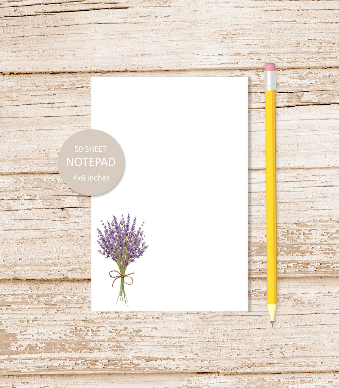 Lavender Notepad . Watercolor Lavender Note Pad . Floral Note Pad ...
