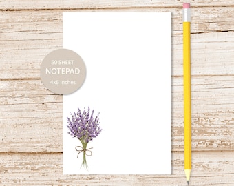 Lavender Note Pad - Etsy