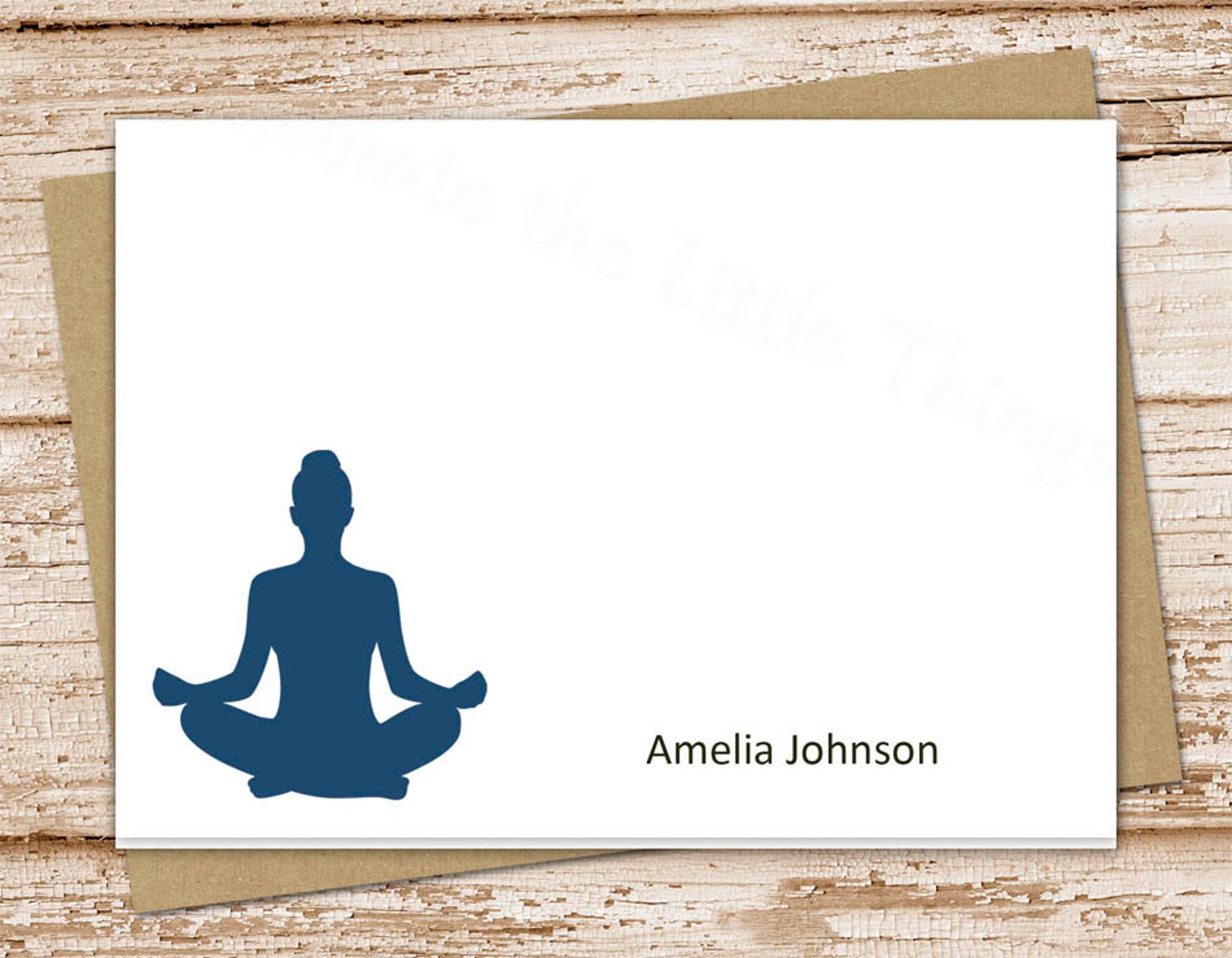 Personalized Yoga Note Cards . Notecards . Yoga Meditation . - Etsy