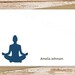 Personalized Yoga Note Cards . Notecards . Yoga Meditation . Folded ...
