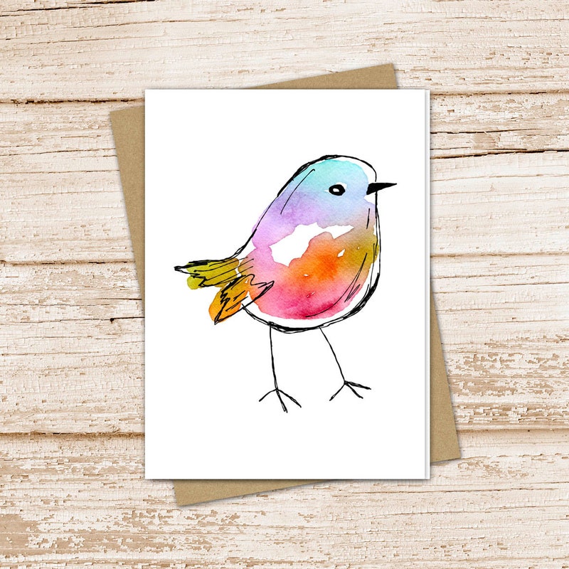 Bird Card - Etsy
