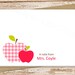 Personalized APPLE Stationery Set . Teacher Notepad Note Card Set ...