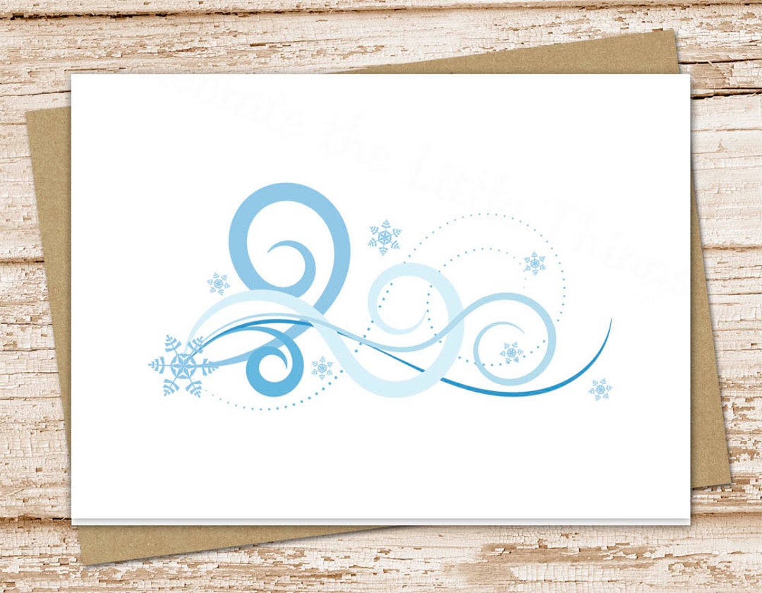 Snowflakes Card Set . Snowflakes Note Cards Notecards . Winter ...
