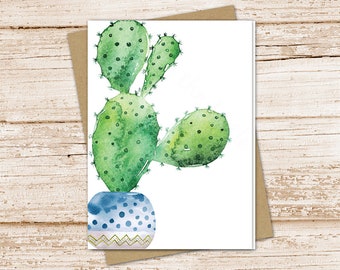 Cactus Succulent Card Set . Watercolor Note Cards . Nature . | Etsy