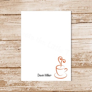 Personalized Notepad . COFFEE . Personalized Stationery . Coffee Cup ...