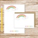Personalized Rainbow Stationery Set . Rainbow & Clouds Notepad Note ...