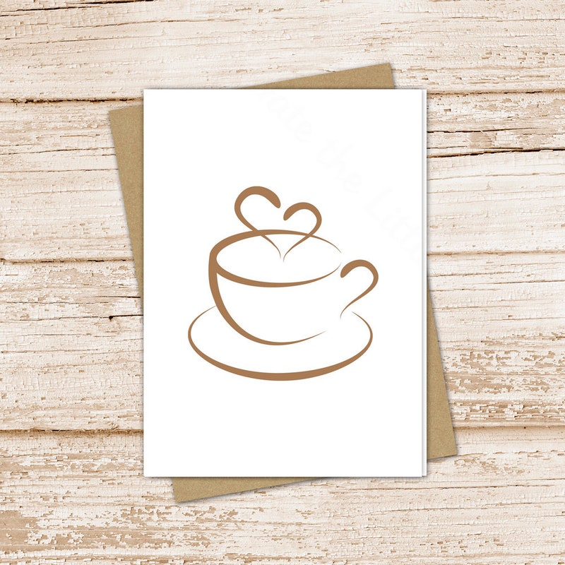 Coffee Cup Card - Etsy
