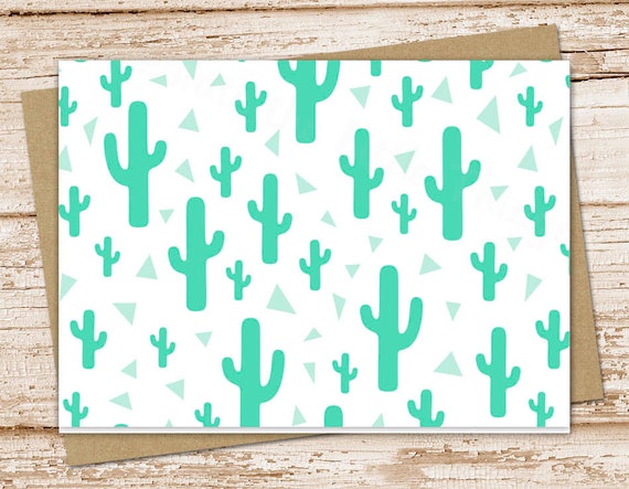 cactus note card set . cacti notecards . southwestern succulents ...