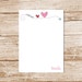 Personalized Notepad . STITCHED ARROW HEART Notepad . Arrow - Etsy