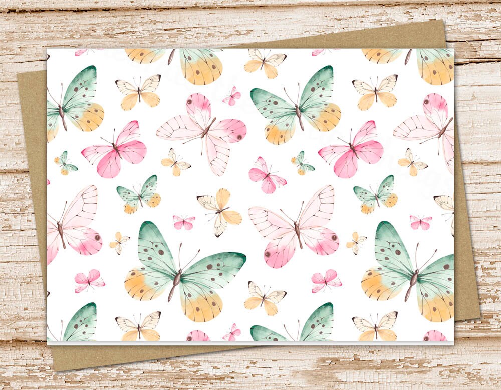 Butterflies Card Set . Watercolor Butterfly Note Cards - Etsy